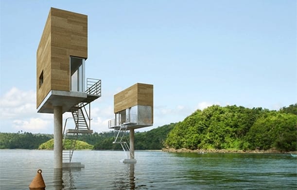 Single Hauz: refugio elevado de hormigón, para cualquier lugar