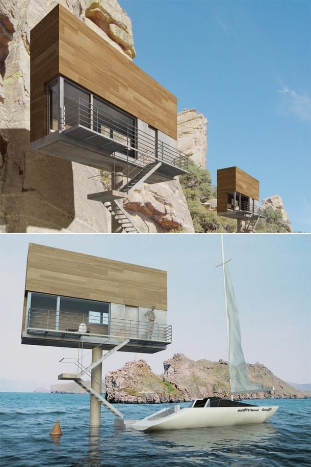 Single Hauz: refugio elevado de hormigón, para cualquier lugar